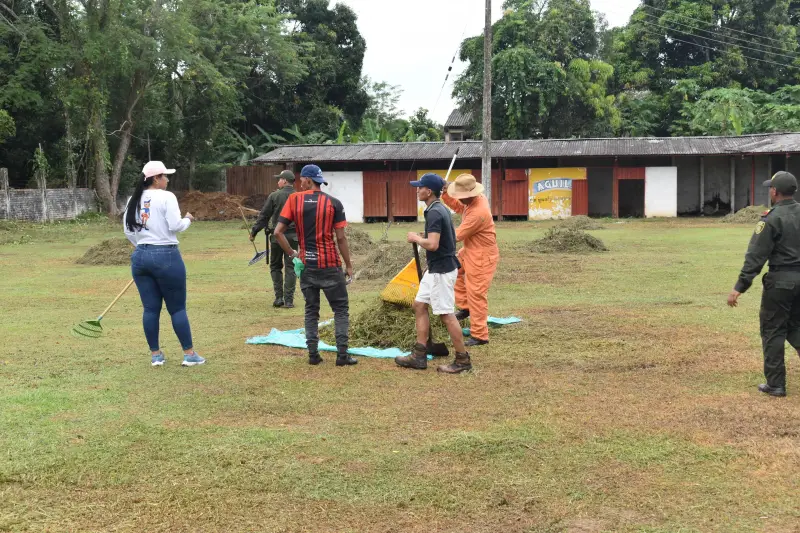Realizan jornada de mantenimiento en la Plaza de Ferias para la feria ganadera 2024 Llanera.com